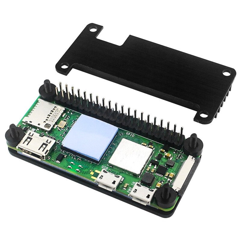 Case Carcasa Raspberry Pi Zero 2 W Disipador Aluminio Header Microbot