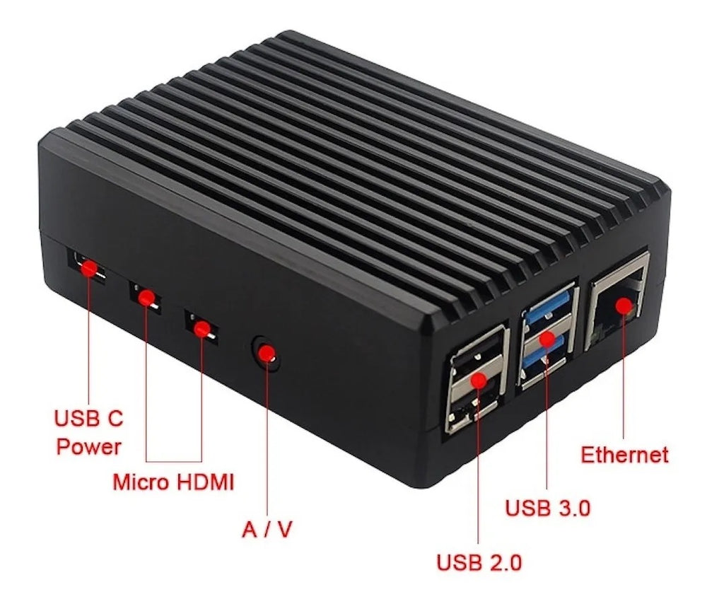 Carcasa Aluminio Raspberry Pi 4 Microbot México