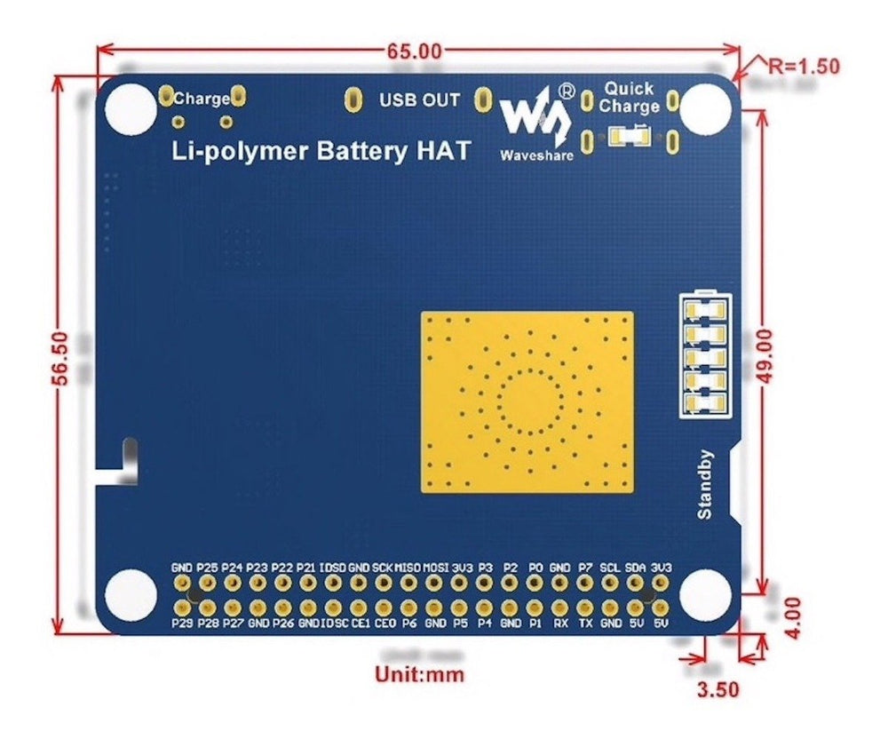 Modulo Bateria Raspberry Pi 4 – Microbot México