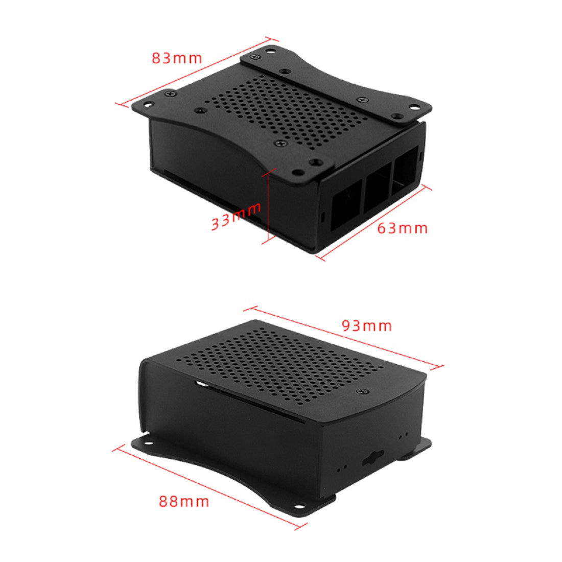 Carcasa Pi 4 Aluminio con Soporte VESA – Microbot México